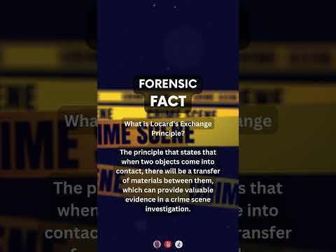 What is Locard's exchange principle? | #forensicscience #forensics #criminalinvestigation