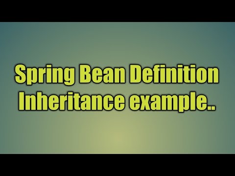 16.Bean Definition Inheritance