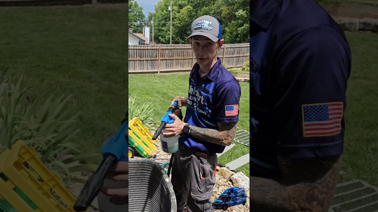 How we clean the AC condenser unit