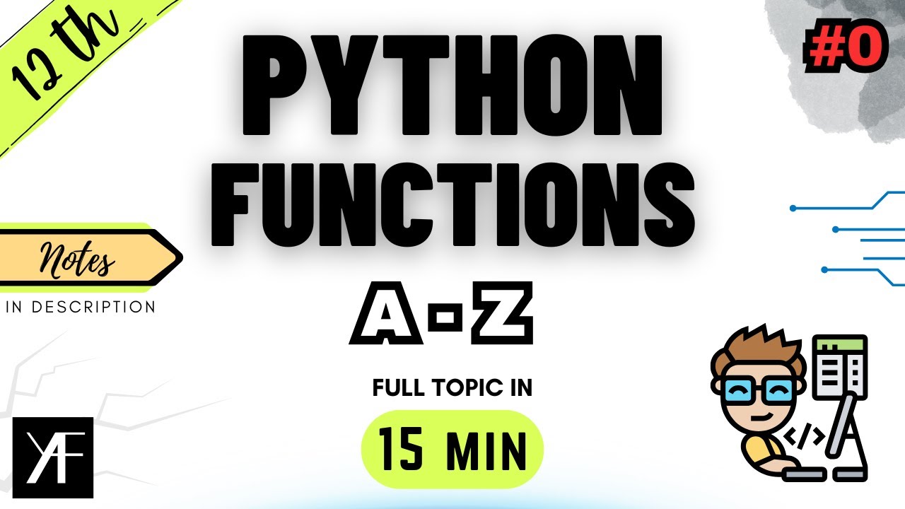 Class 12 Computer Science | Python Functions | UNIT 1 | NCERT | CBSE | ONE SHOT 2024-25