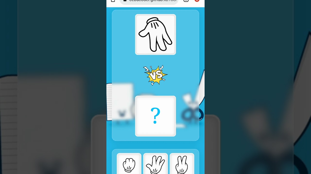 rockpaperscissors game#html#css#javascript livelink https://cebucoder.github.io/rock-paper-scissors/