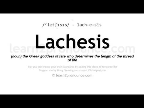 Pronunciation of Lachesis | Definition of Lachesis