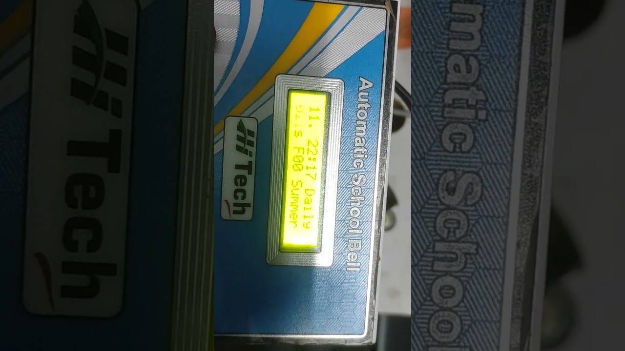 HI-Tech School Bell Timer Programming Video