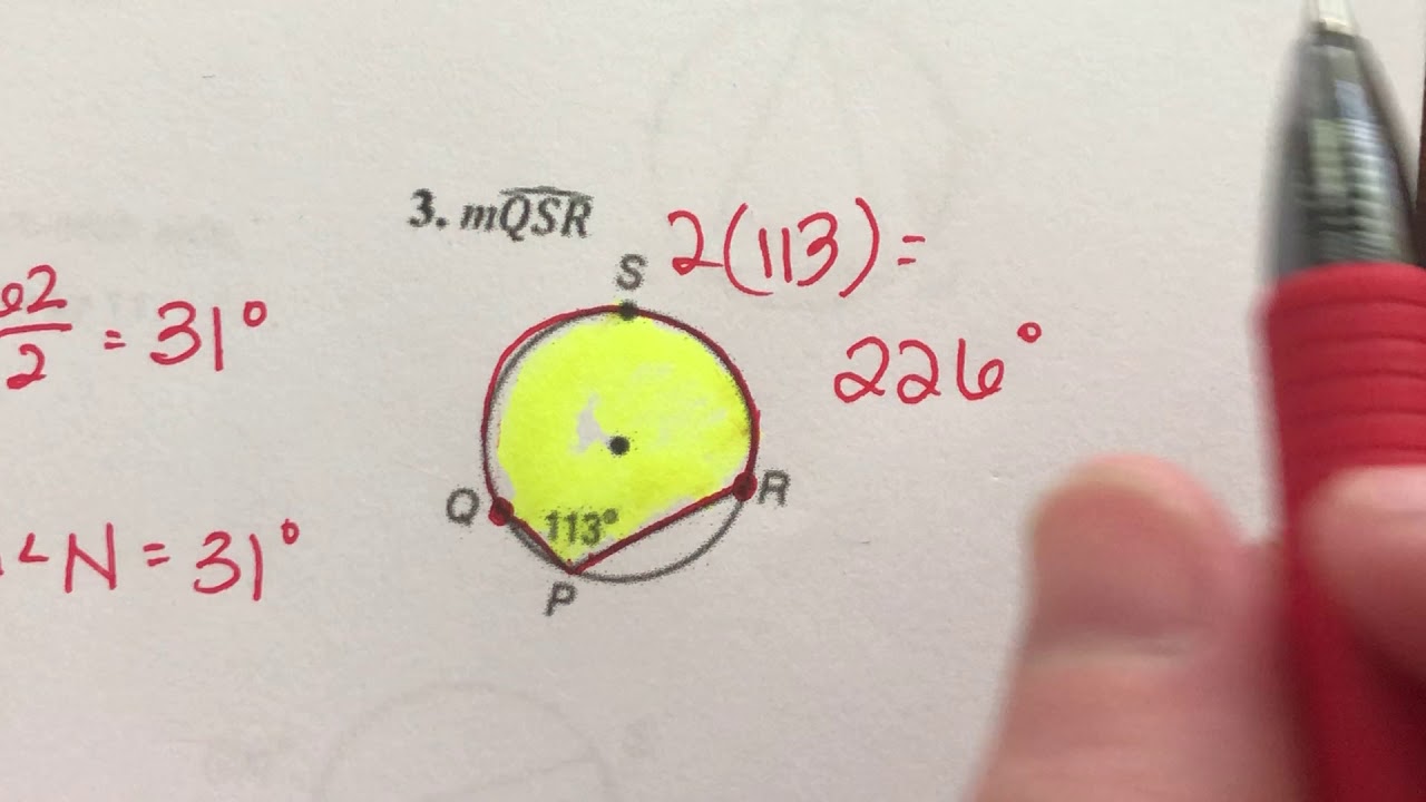10-4 Inscribed Angles (Part 1)
