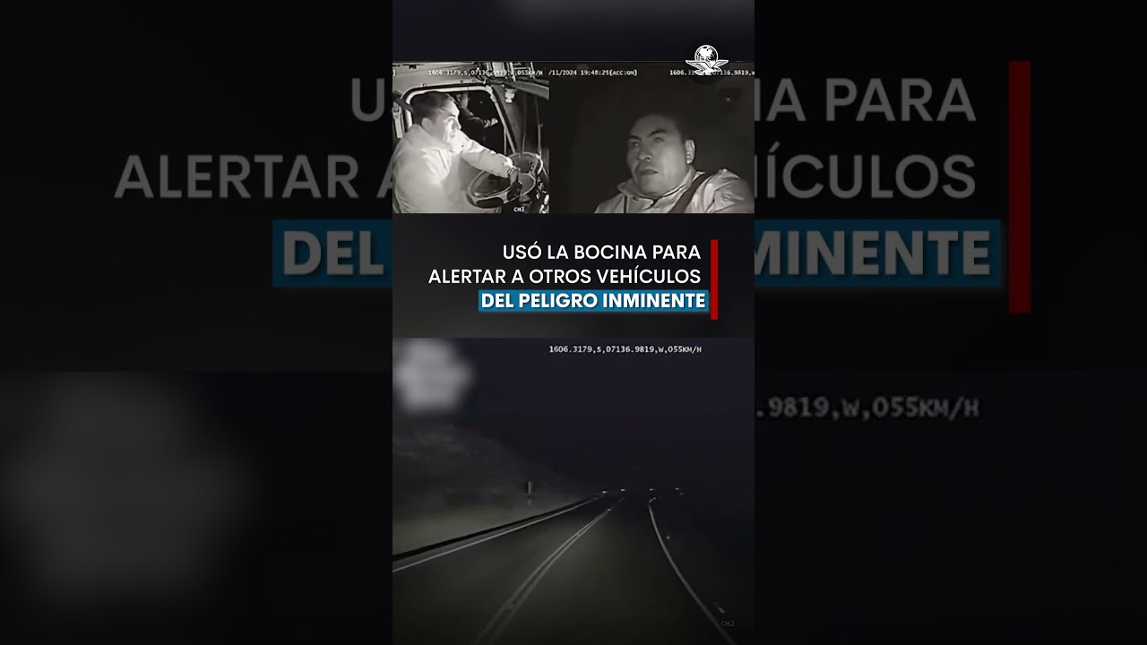 ¡De infarto! Trailero se queda sin frenos y así evitó un fatal accidente #shorts