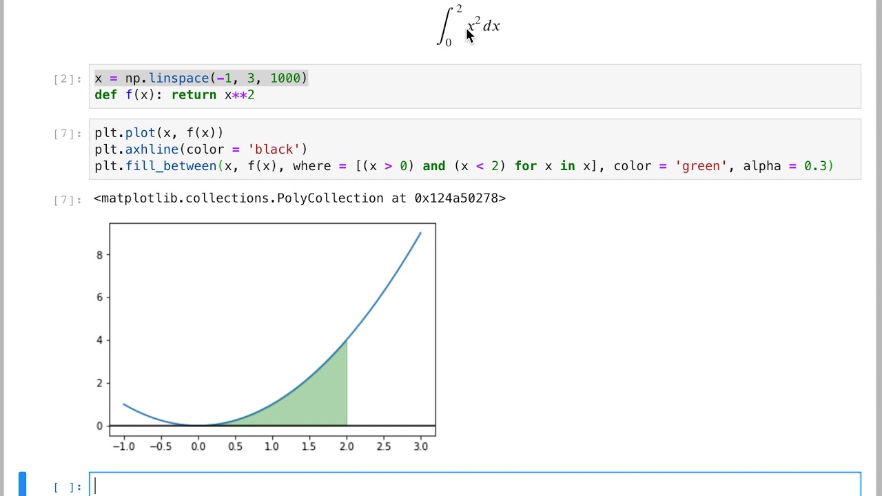 Exact Areas and Definite Integral with Python