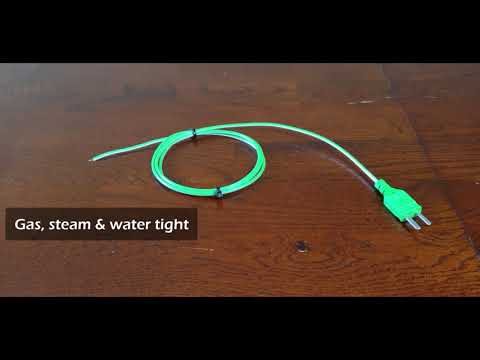 Type K PTFE insulated single shot exposed junction thermocouples