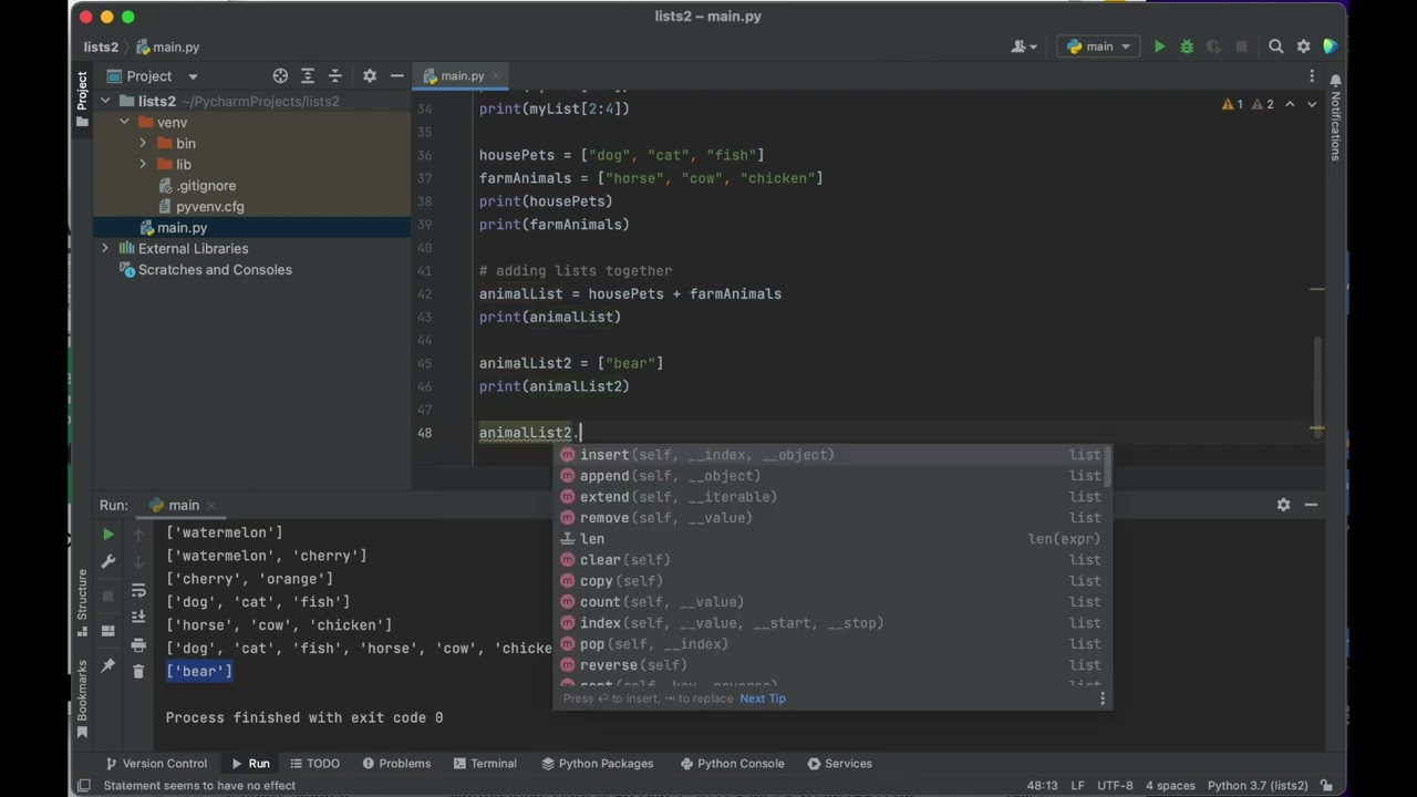#Python Crash Course - Lists (Arrays)