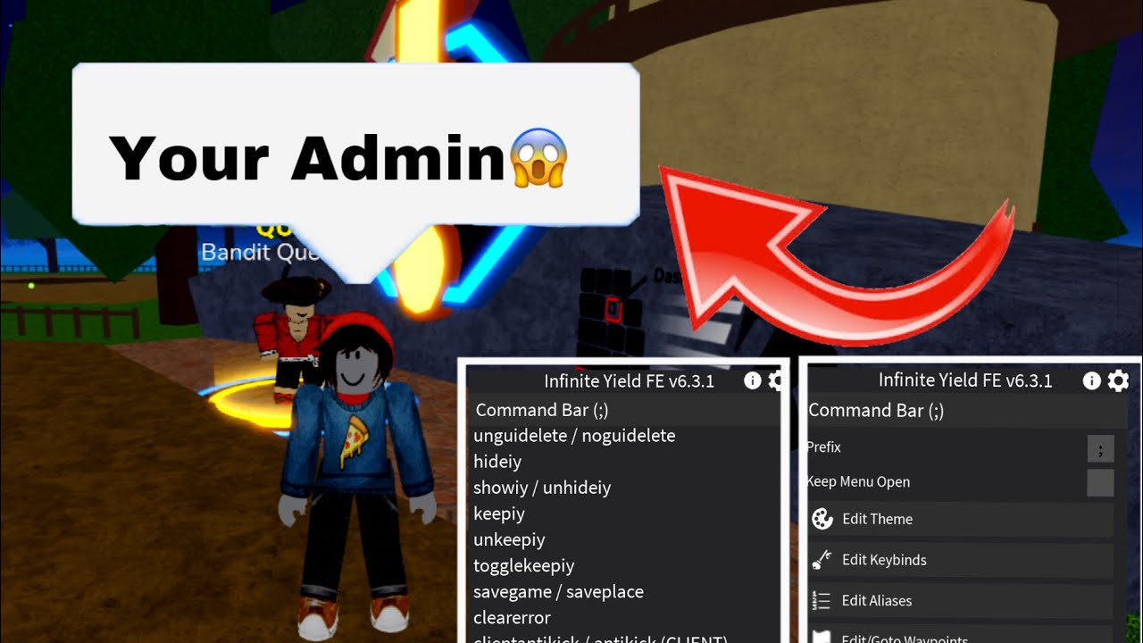 500+ Command Roblox Admin Script (Includes Infinite Yield & FE GUI!)