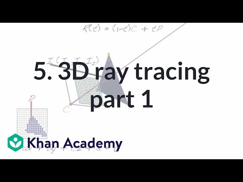 5. 3D ray tracing part 1 | Rendering | Computer animation | Khan Academy