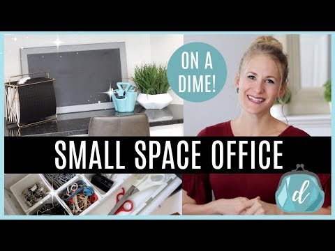 SMALL SPACE ORGANIZING 💙 Desk & Office Makeover