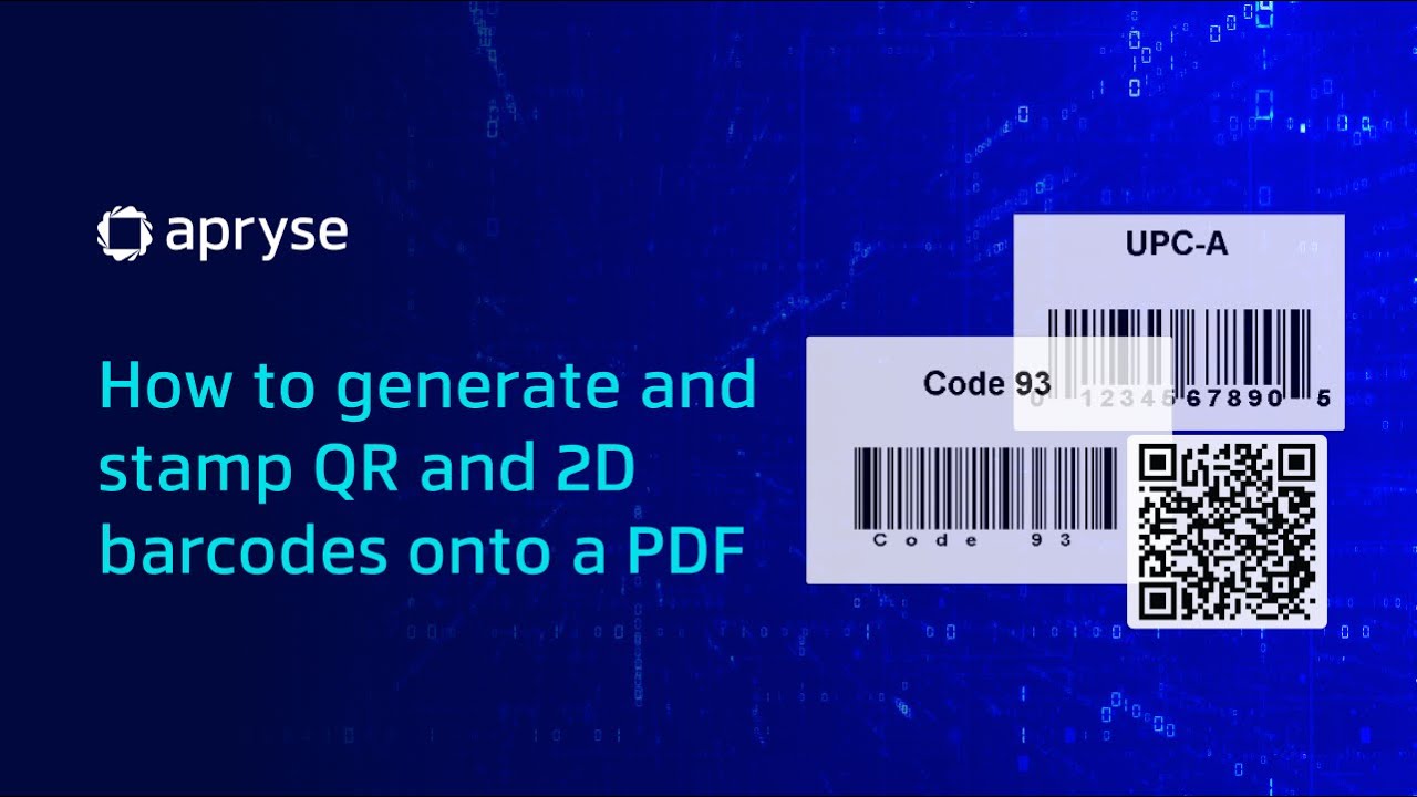 How to generate and stamp QR and 2D barcodes onto a PDF | Apryse