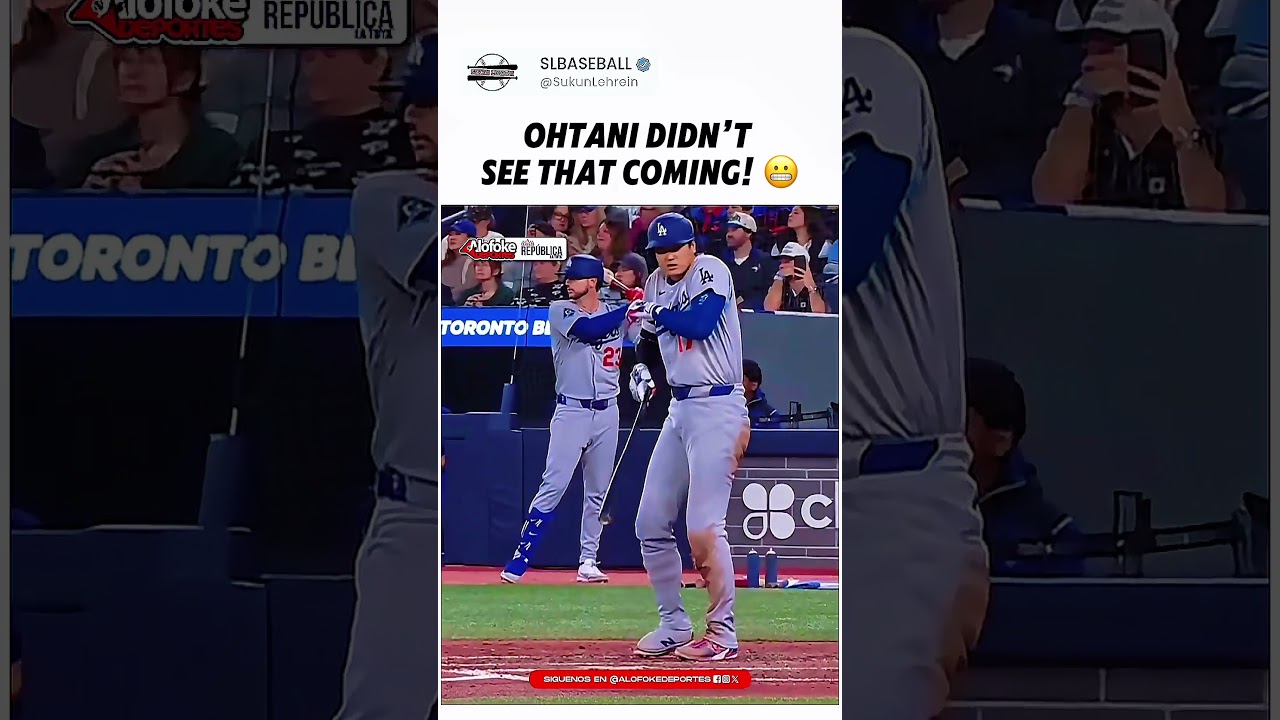 oyhani did not see that coming😬  #baseballhighlights#baseball #sports #shoheiohtani