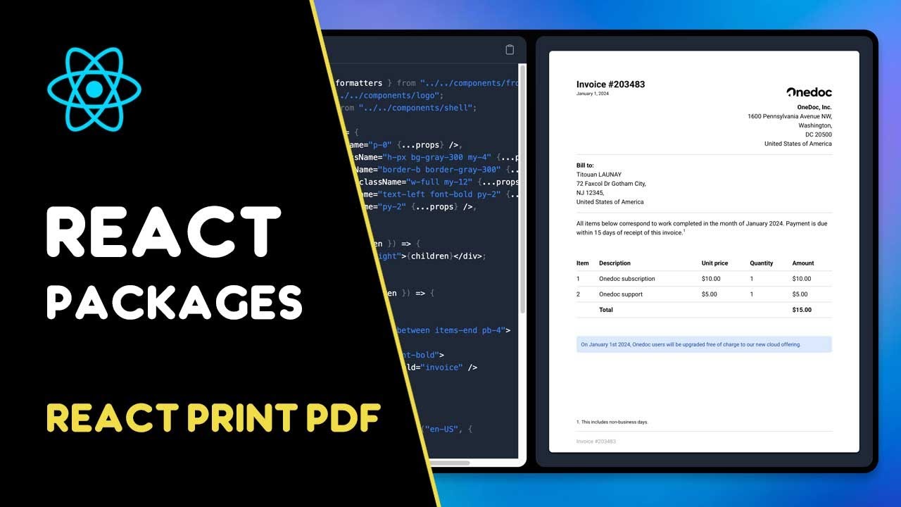 React Print PDF: Build and generate PDF using React
