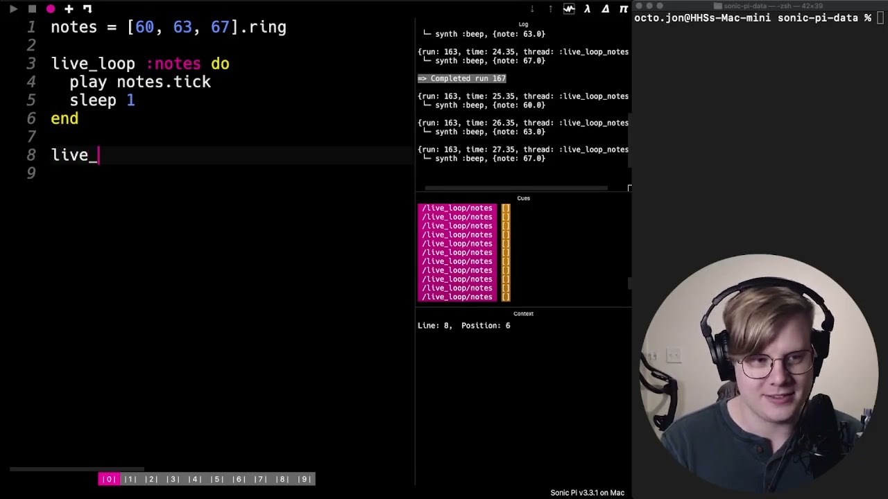 Creating and Using Rings in Sonic Pi