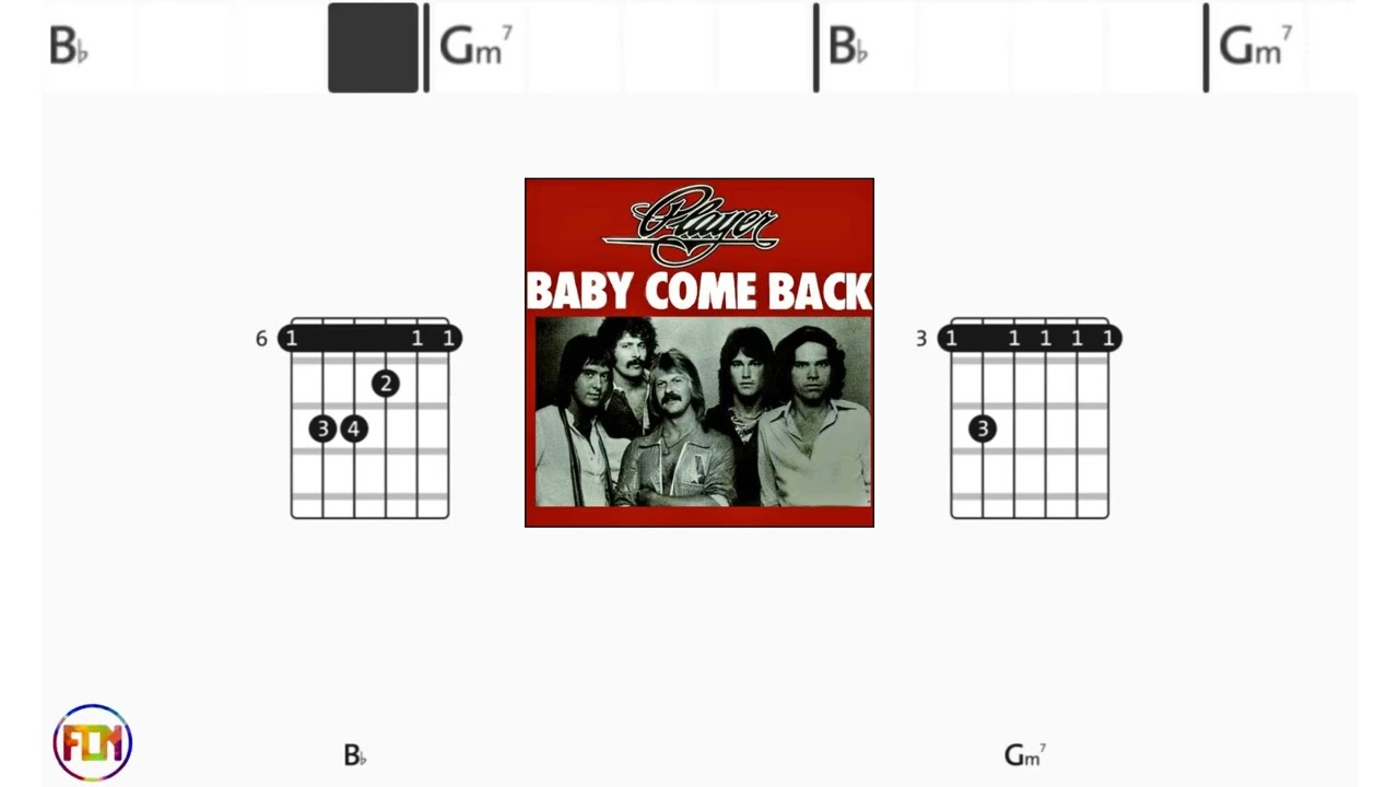 PLAYER Baby come back  FCN GUITAR CHORDS & LYRICS