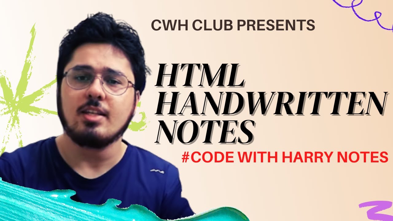 HTML Handwritten Notes | Codewithharry lecture