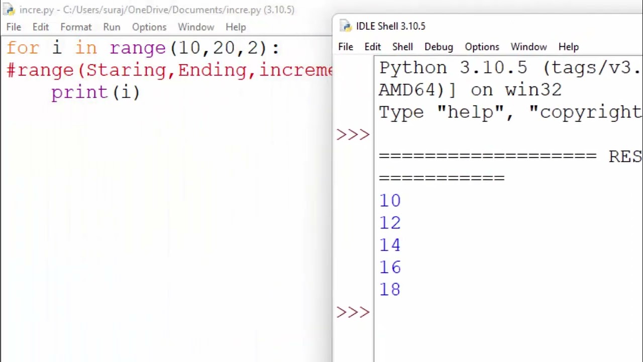 increment in Python with for loop in python@COMPUTEREXCELSOLUTION