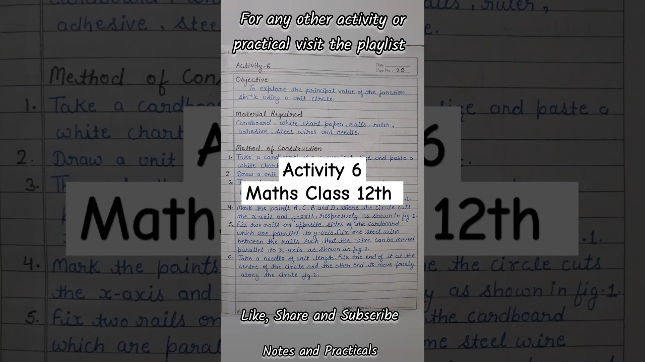 Class 12 Maths Lab Activity 6 Solution// Maths Lab Practical Class 12// #mathsactivity  #maths