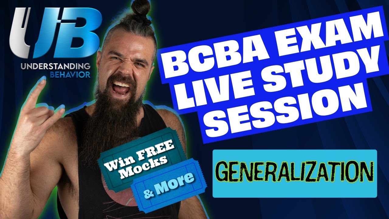 Become a GENERALIZATION GENIUS- BCBA Exam Study Hall 🤓