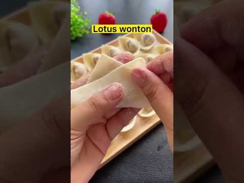 Cakeeepp !!! Cara membuat Lotus wonton