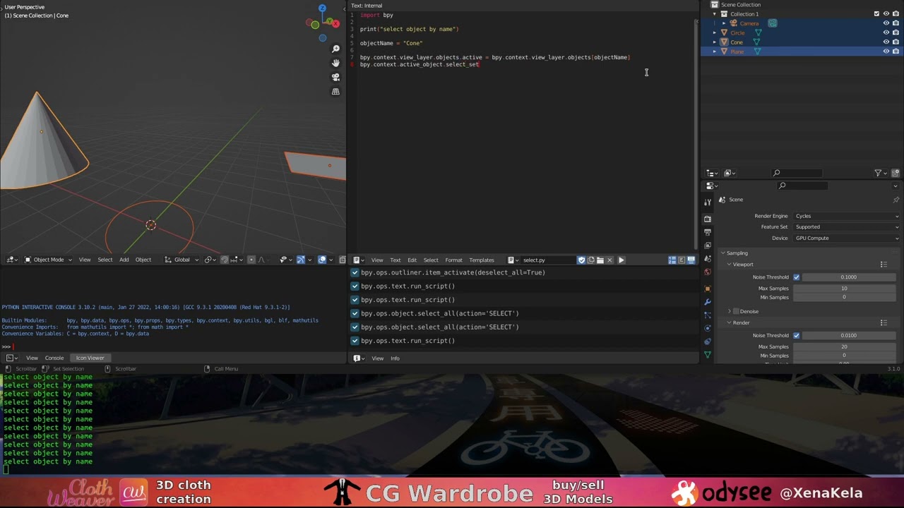 Blender Python Tut: Select Object by Name