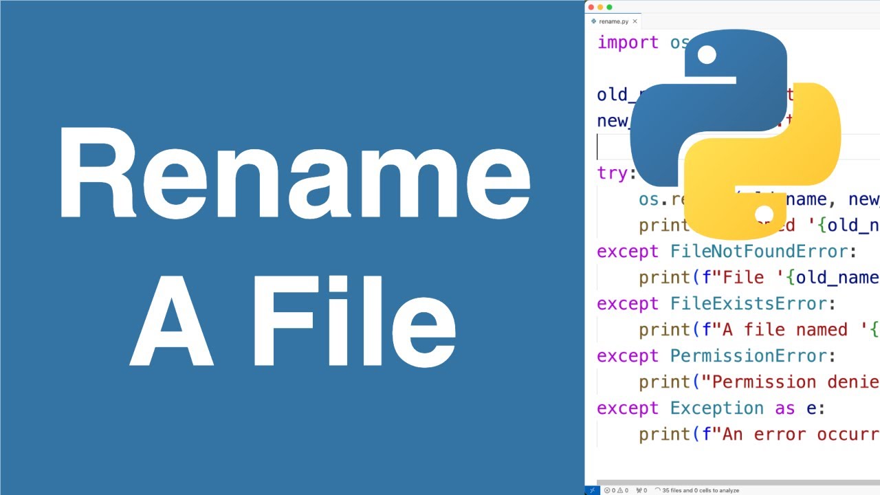 Rename A File | Python Example
