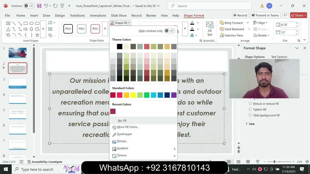 PowerPoint_Intro_Capstone1_Winter_Products | PowerPoint Introductory Capstone 1 Winter Products