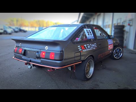 2JZ-Swapped Toyota AE86 Drift Car Engine Sound Video
