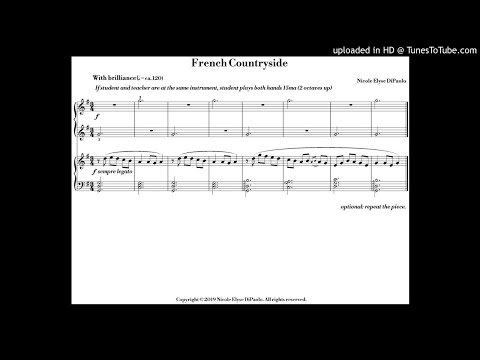 DiPaolo - French Countryside - Finger 3-Only Rote Piano Piece for the First Day of Lessons
