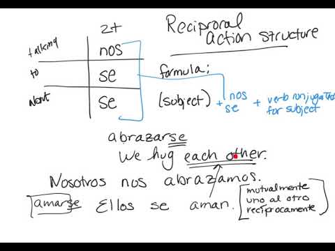Reciprocal actions in Spanish- class lecture