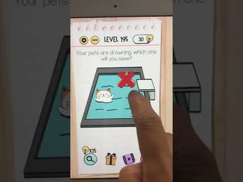 Brain Test Level 195 Your pets are drowning, which one will you save ?