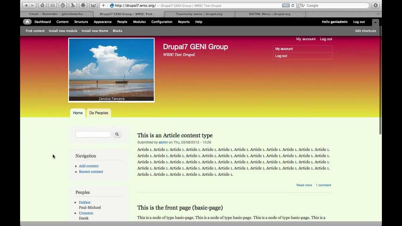 Drupal 7 - taxonomy menu + dhtml