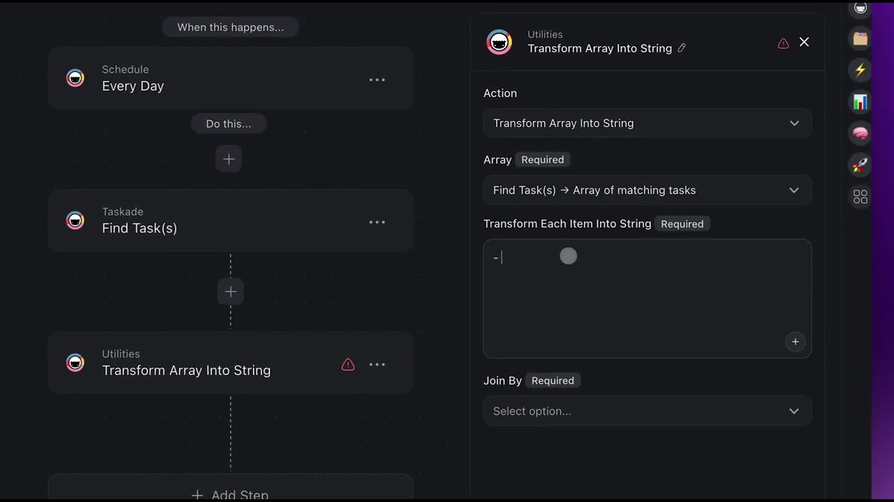 Transform Data with Array to String