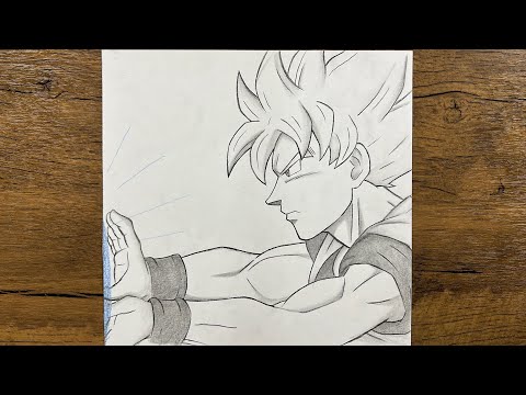How to Draw Goku Kamehameha Pose | Epic Anime Tutorial (Step-by-Step)