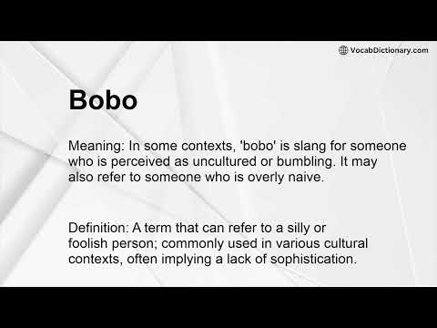 Bobo Meaning