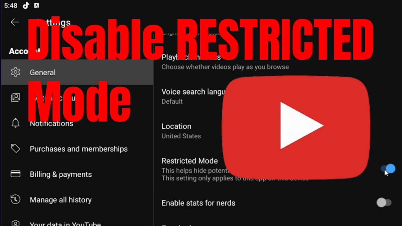 How to Disable RESTRICTED Mode on YouTube [Guide]