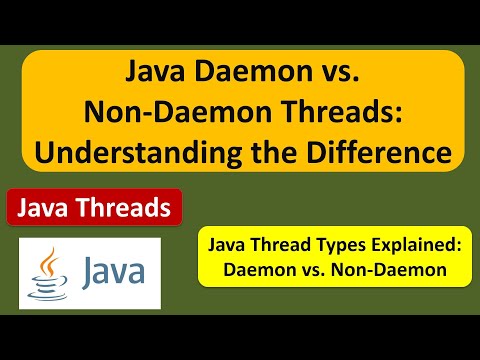 Java Daemon vs. Non-Daemon Threads: Understanding the Difference | Daemon thread | Java Threads
