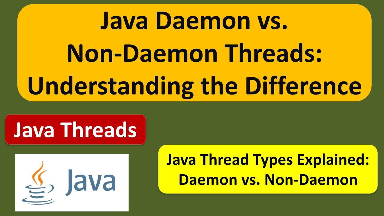Java Daemon vs. Non-Daemon Threads: Understanding the Difference | Daemon thread | Java Threads
