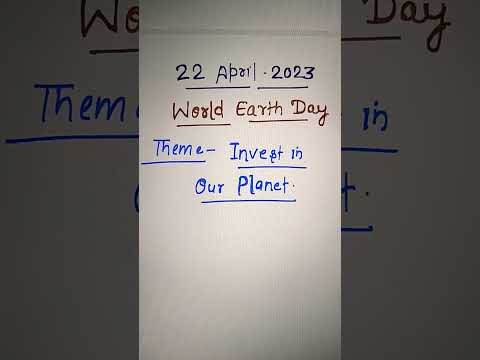 Earth Day 2023 with Theme #currentaffairs