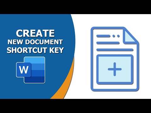 How to create new document in word using shortcut key