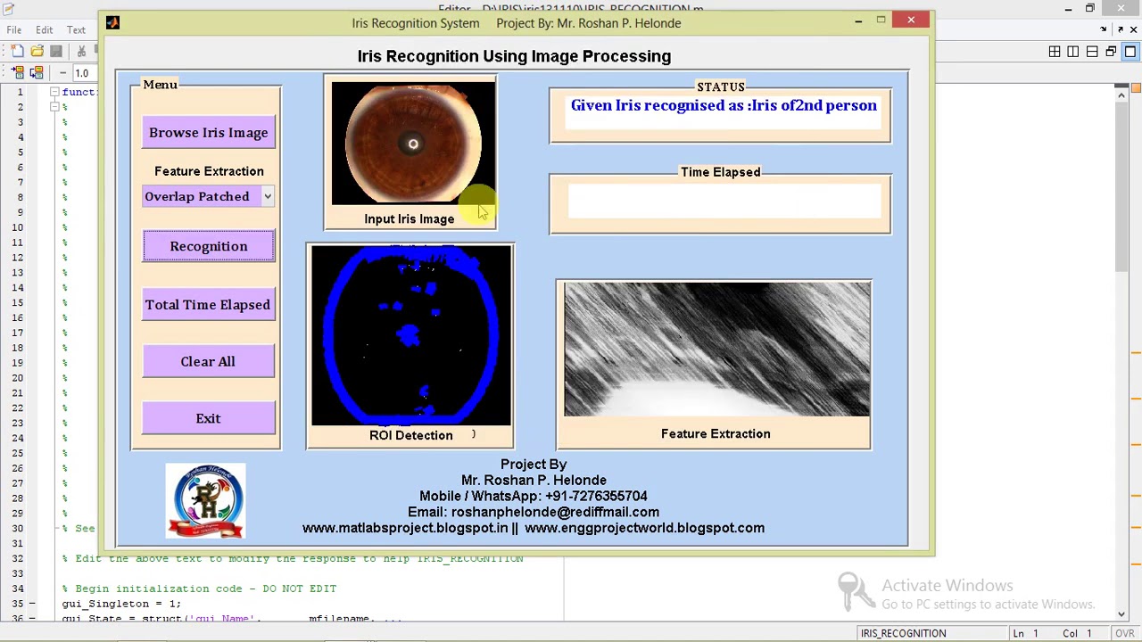Matlab Code for Iris Recognition System Using Image Processing
