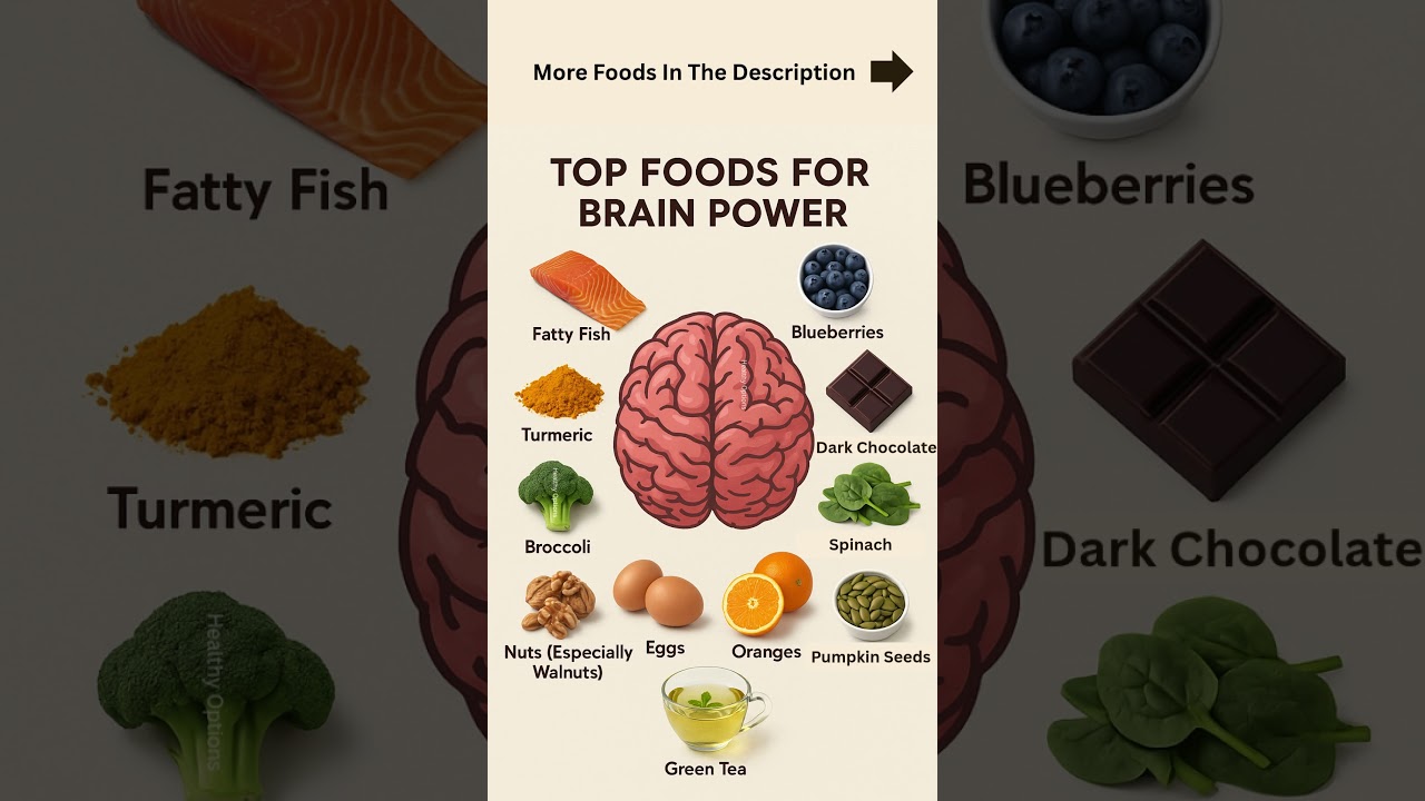 Top 10 Brain Boosting Foods for Memory and Focus #BrainHealth #Superfoods #MentalClarity