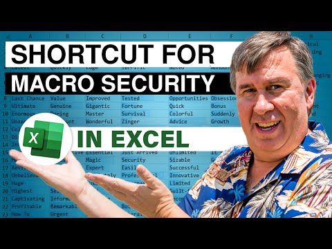 Excel Shortcut for Changing Macro Security - Episode 2137
