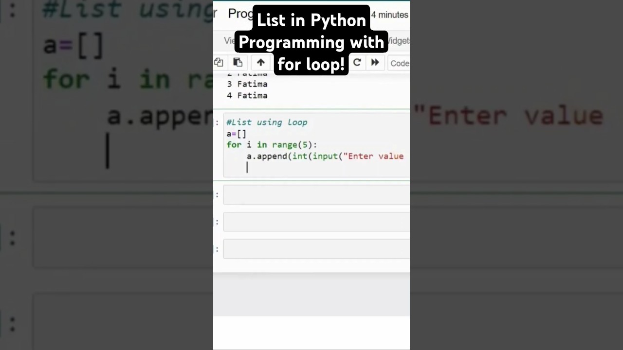 How to use for loop with List! Python Programming #python #ai