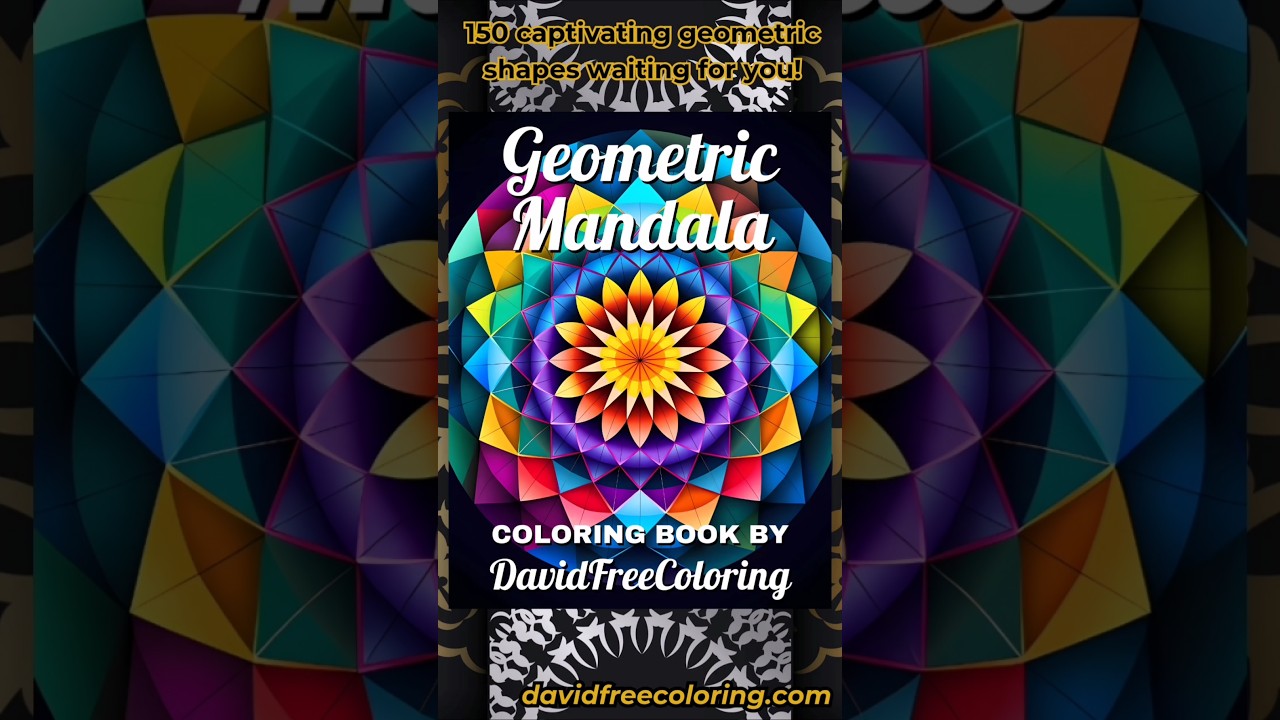 Geometric Mandala Coloring Books | Coloring Printable Pages for Adult #coloringbook #colouringasmr