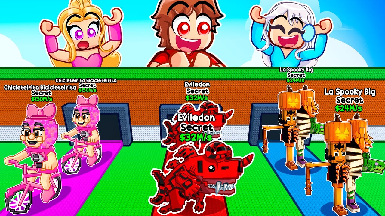 I used MAX LUCK on 3 ROWS in ADMINS SERVER in Steal a Brainrot...