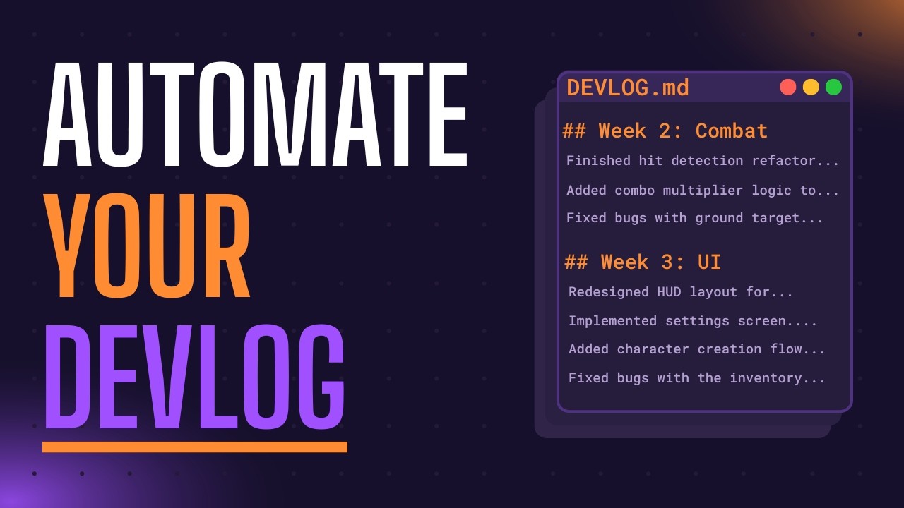 Turn Your Git History into Devlogs with GitHub Agent Workflows