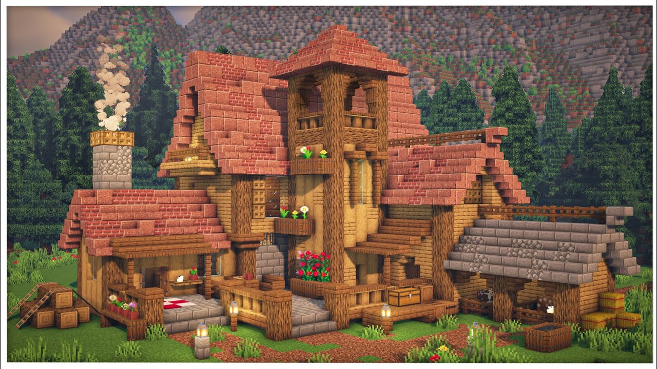 Minecraft: Large Wooden House Tutorial - Minecraft Builders