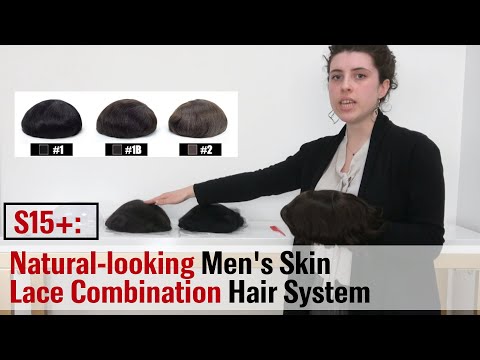 S15+: Natural-looking Men's Skin/Lace Combination Hair System | Lordhair